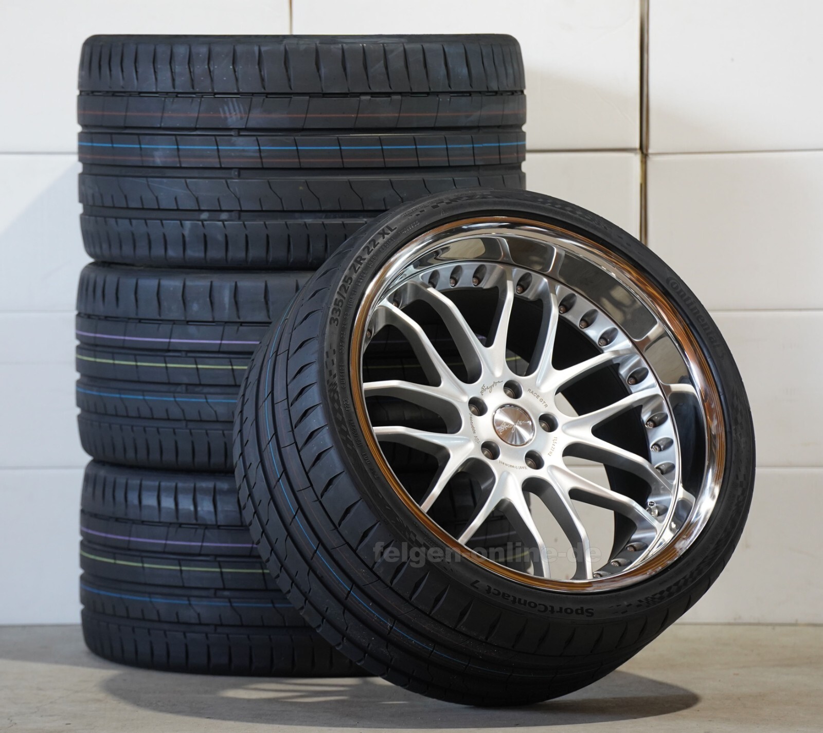 Breyton GTR Hyper Silver + Continental + Kompletträder in 22 Zoll für ...