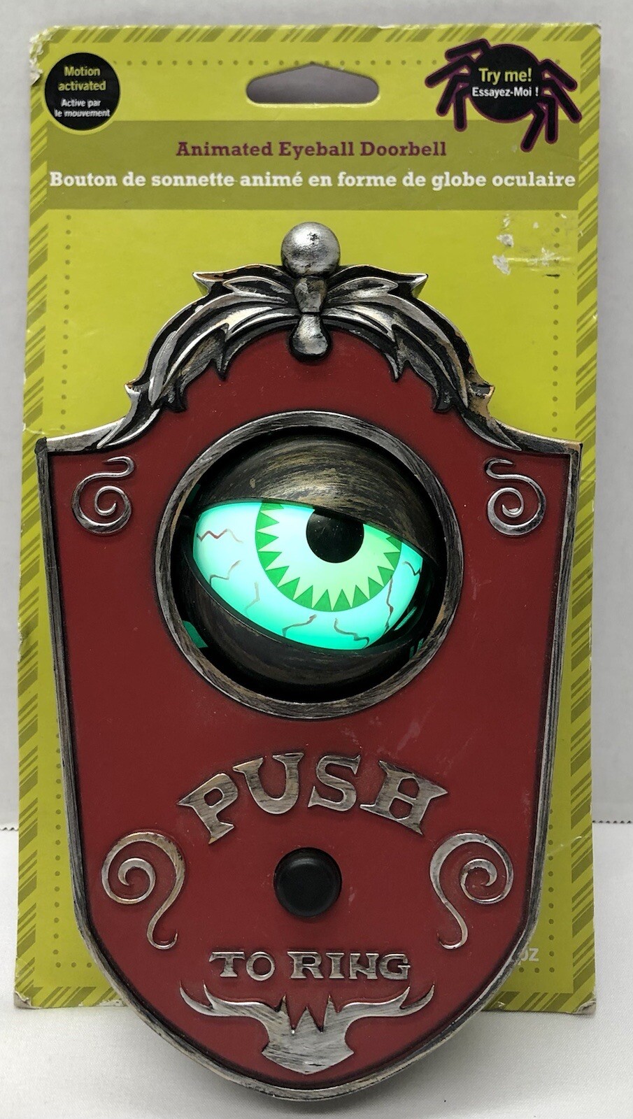 Haunted House Animated Eyeball Doorbell Halloween Prop and Decoration ...