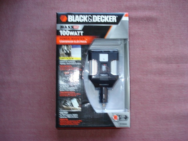 Car Cigarette Lighter AC Power Inverter 3 Prong 100w Black Decker for ...