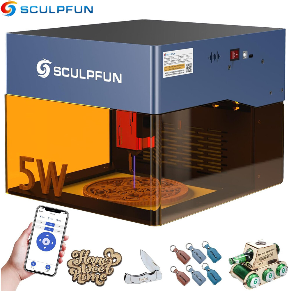 Sculpfun iCube Pro 5W Mini Laser Engraver Support APP/BT/Type-C Connection C8I6 | eBay