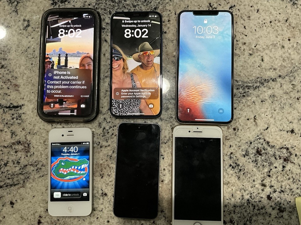 Lot of 6 Apple iPhones | Unlocked | Tested All Working 2 I-phone 12’s ...