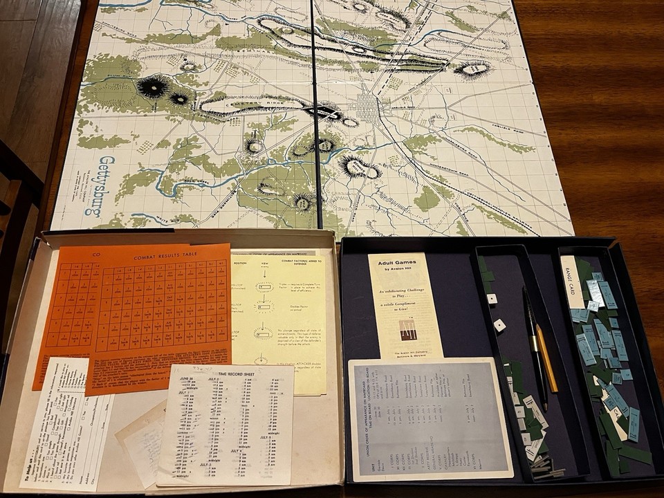 Vintage 1958 Avalon Hill Gettysburg Civil War Board Game | eBay