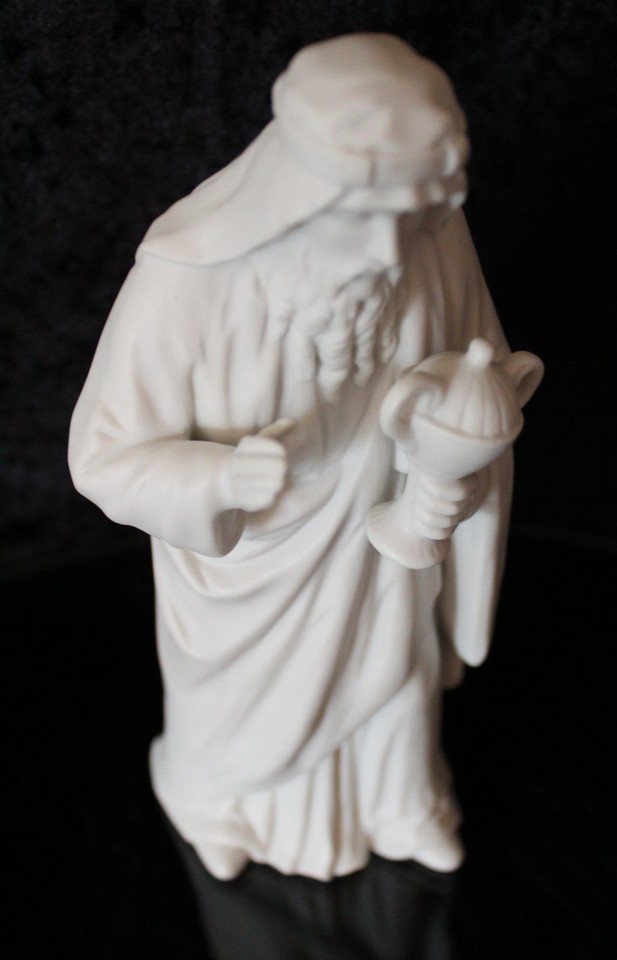 Homco White Bisque Porcelain Nativity Melchior Wise Man 1980s Matte Fin ...