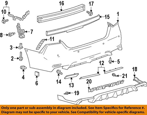 TOYOTA OEM 18-24 Camry Rear Bumper Bumper Components-Bumper Cover Pad ...