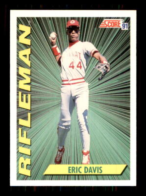 1991 Baseball Score Eric Davis Cincinnati Reds #696 RIF | eBay