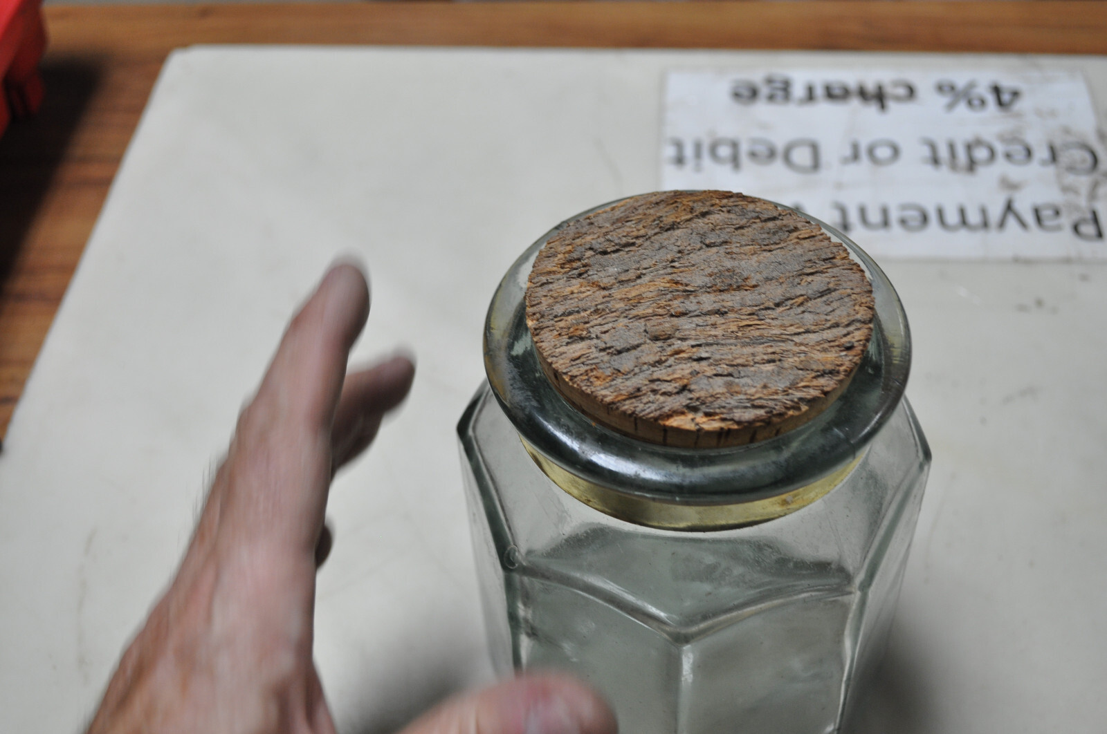 Ben Rickert Valencia Glass Octagon Jar Canister Wayne NJ w/ Natural ...