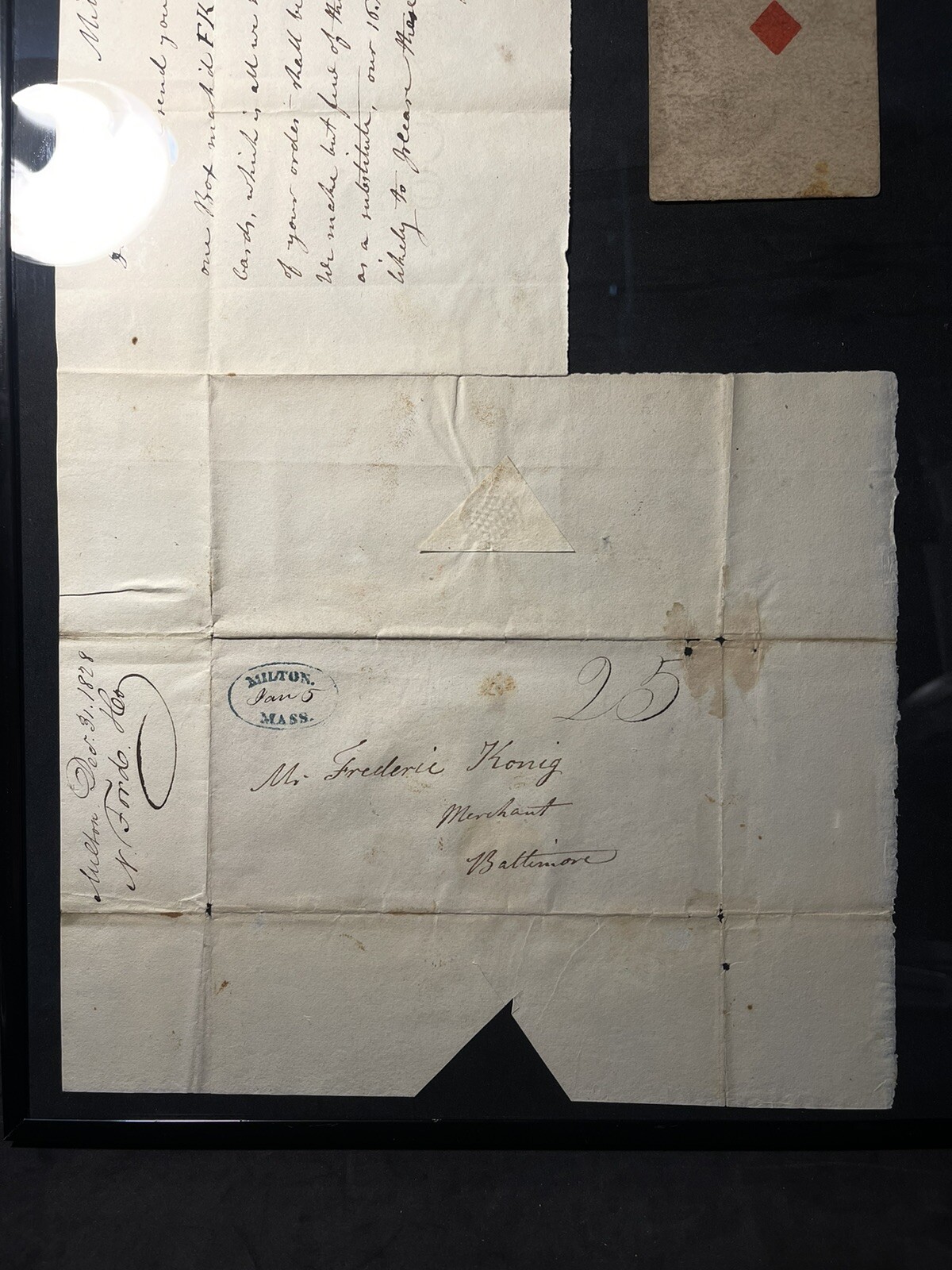 1828 Milton MA Historical Letter Nathaniel Ford Signed Highlander ...