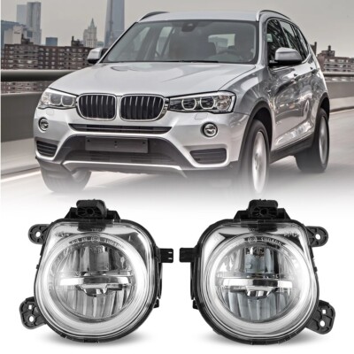 For 16-18 BMW X1/X4/X5/X6 LED Fog Lights 2011-2016 BMW X3 Front Bumper ...