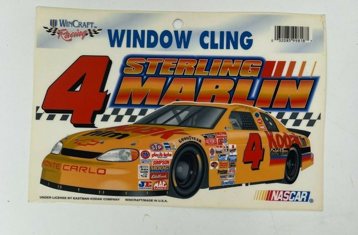 Wincraft NASCAR Window Cling Sterling Marlin NEW | eBay