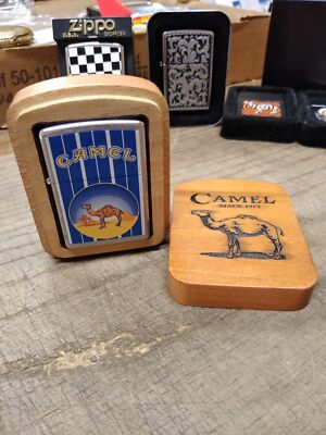 1999 Zippo Cigarette Lighter Camel Desert Circle Blue Stripe Since 1913 ...