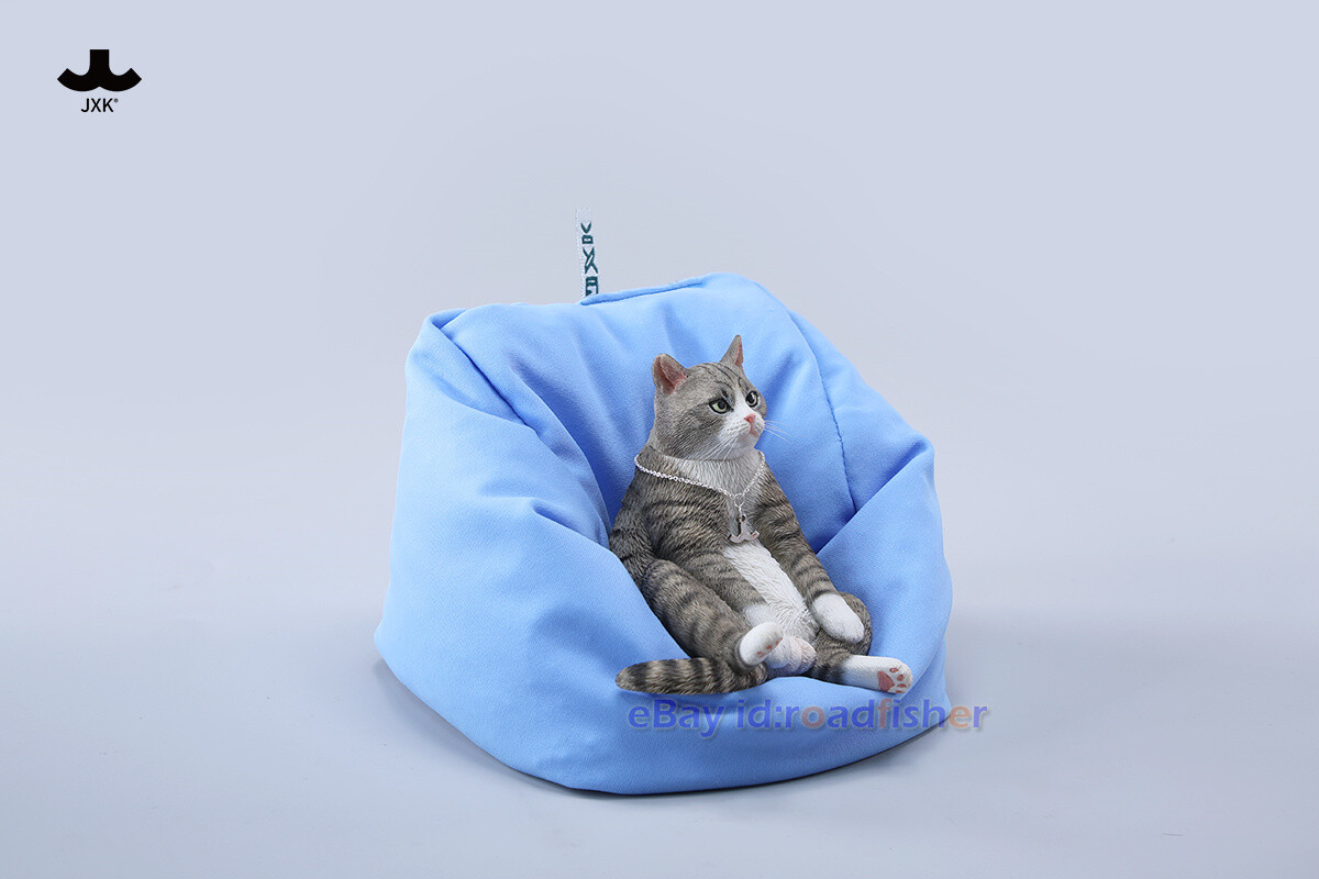 JXK 1/6 Lazy Cat 9.0 Model Movable Head Cat Cute Animal Collection ...