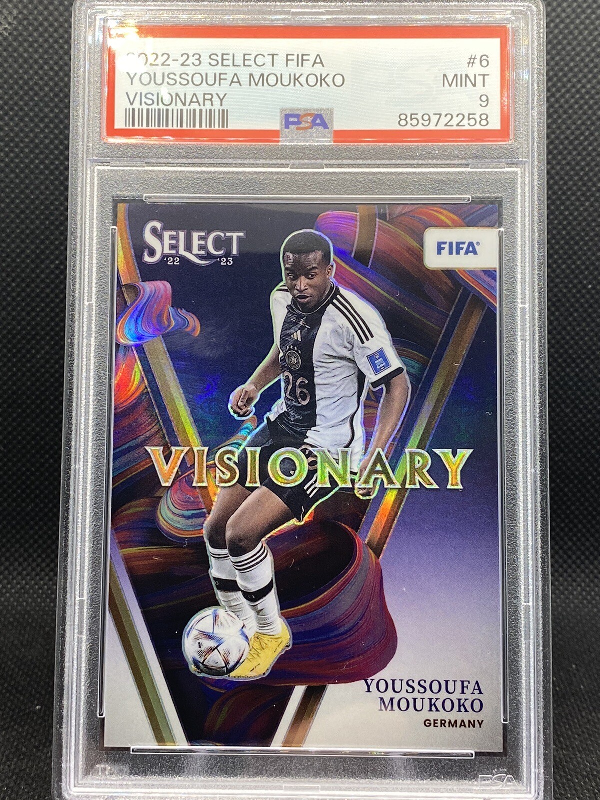 2022-23 Panini Select FIFA YOUSSOUFA MOUKOKO VISIONARY #6 SILVER PRIZM ...