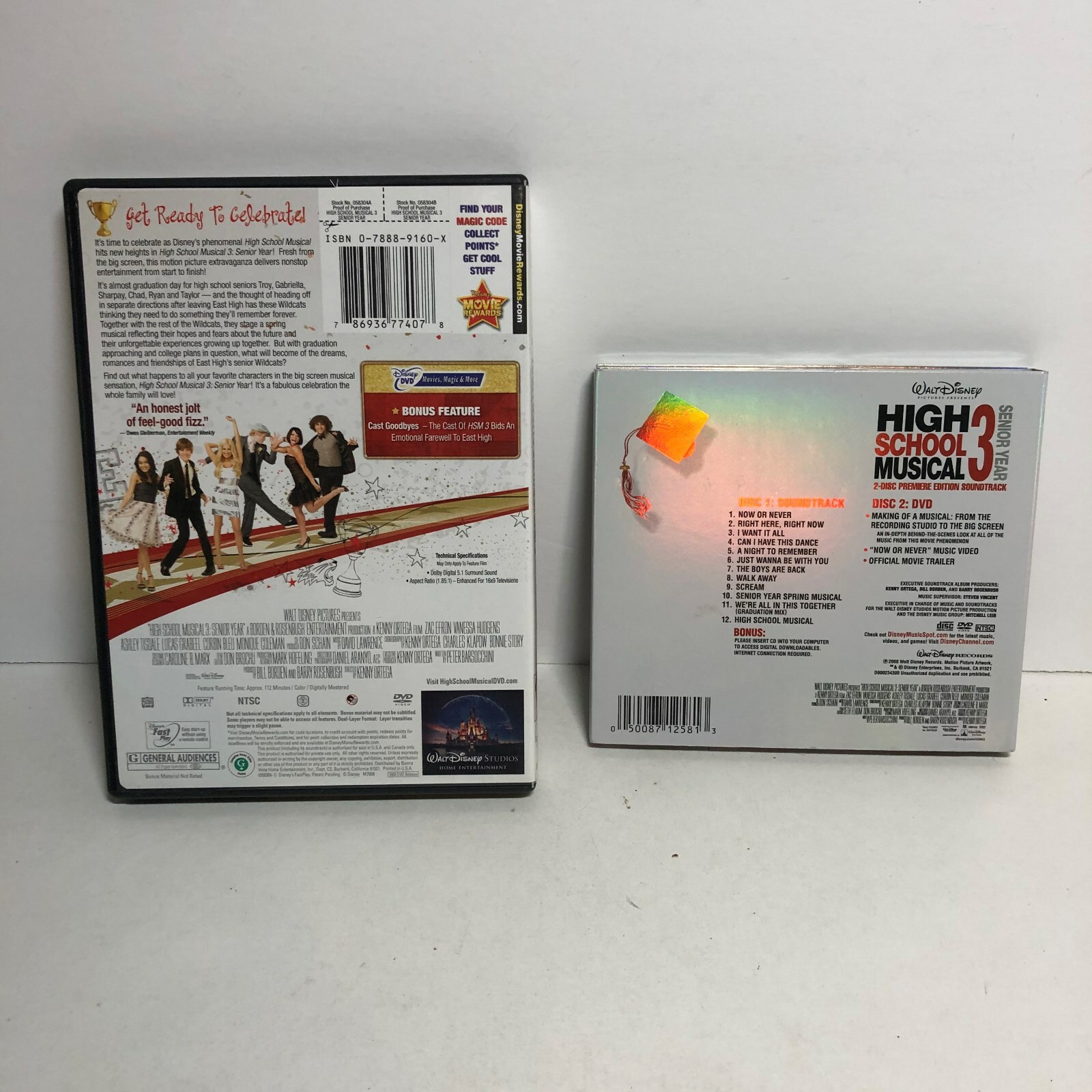 High School Musical 3: Senior Year (DVD, 2009) + Soundtrack CD ...