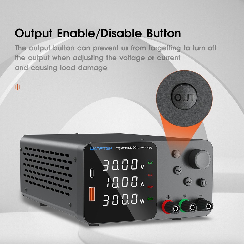 0-30V/60V/120 3A/5A/10A Adjustable Lab DC Power Supply Bench Variable ...