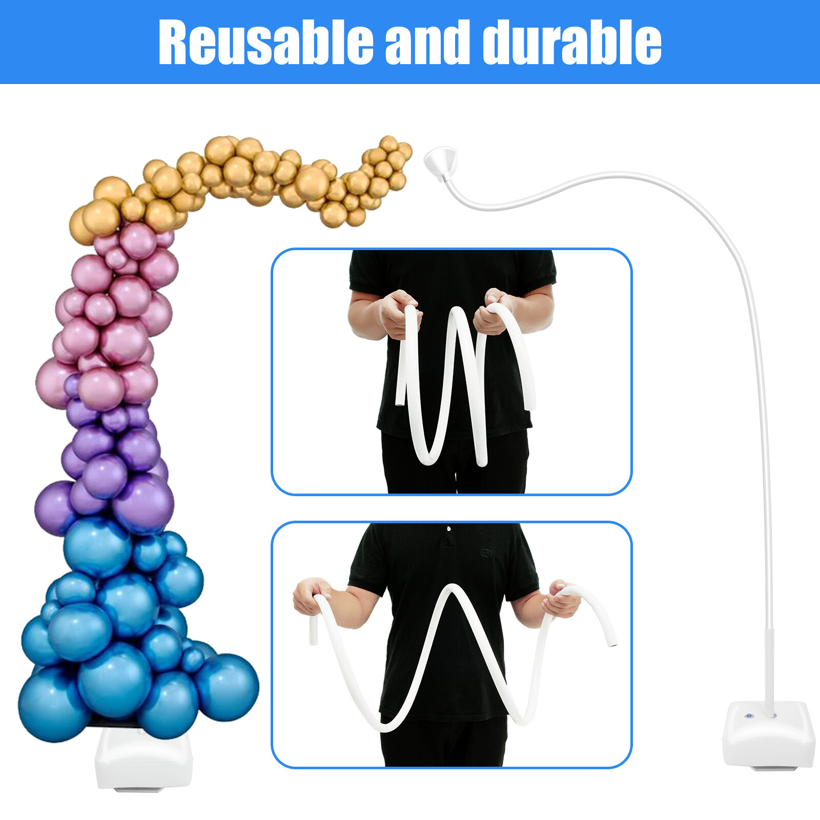 Balloon Column Stand Kit 8.2ft Reusable Balloon Post Holder Set Free ...