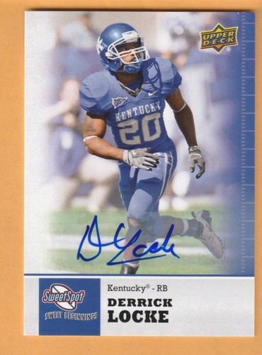 Derrick Locke Kentucky Wildcats AUTO 2011 Sweet Spot Autographs #83 | eBay