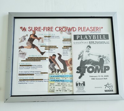 Broadway Theater Framed Souvenir Playbill STOMP | eBay