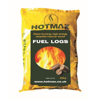 Hotmax 20kg High Energy Low Emission Fuel Logs Wood Burner Stoves BBQ ...