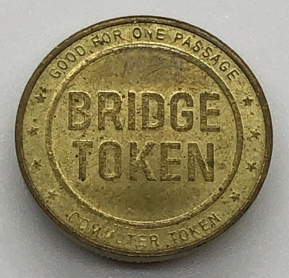1934 Delaware River Joint Toll Bridge Brass Token PENNSYLVANIA-NEW ...