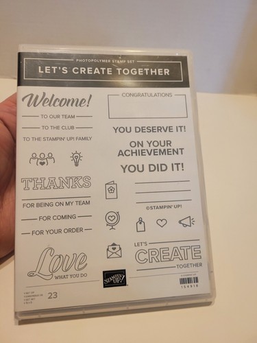 Vintage Stampin' Up! Photopolymer Stamp Set (Let's Create Together) | eBay