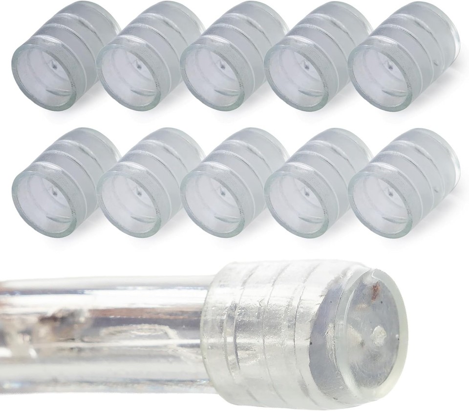 3/8 Inch LED Rope Light End Caps 5pk Clear PVC End Plugs Safety Covers ...