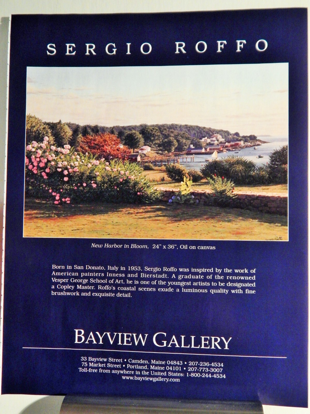 SERGIO ROFFO ART PIECE VTG ORIG 2002 ADVERTISEMENT | eBay