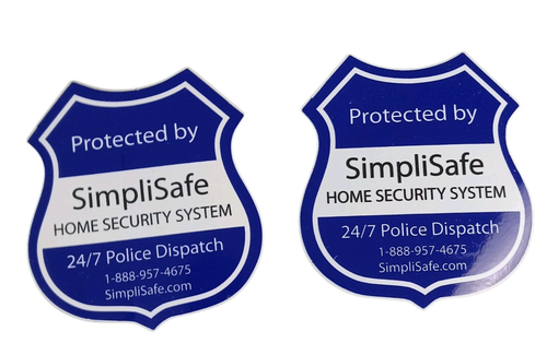 Set of 2 Protected by SIMPLISAFE Home Securiy System Window Decal ...