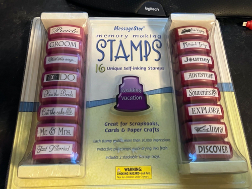 MessageStor Memory Making Stamps 16 Self Inking Wedding/Vacation ...