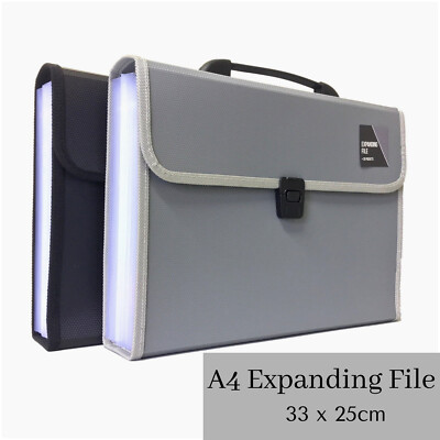 20 Pocket Expanding File Organiser A4 Paper Storage Wallet Document ...