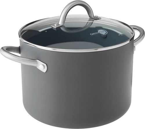 GreenPan Lima Hard Anodized Ceramic Nonstick 8QT Stock Pot with Lid ...
