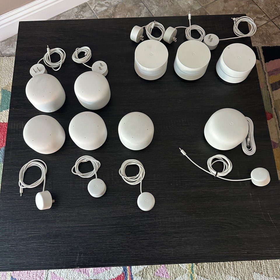 Google Nest Wi-Fi Router Model H2D White Power Cable & Ethernet Cable ...