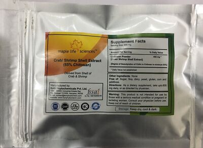 Crab Shrimp Shell Extract Powder 85% CHITOSAN Chitin Extract Pure NO ...