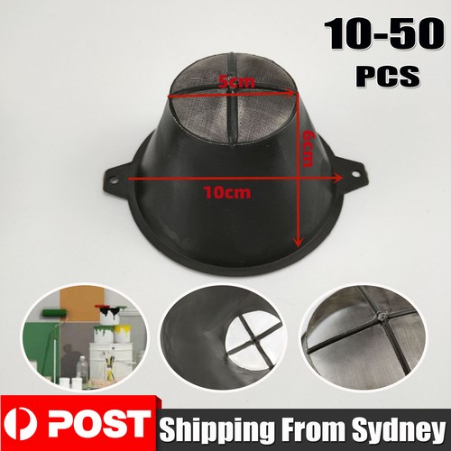10-50x Paint Strainer Mesh Stainless Steel Paint Emulsion Funnel Filter ...