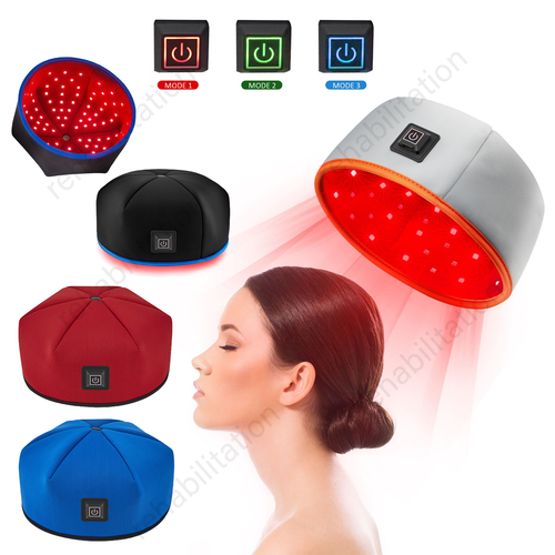 120LEDs Infrared Red Light Therapy Cap Hair Loss Treatment Regrowth ...