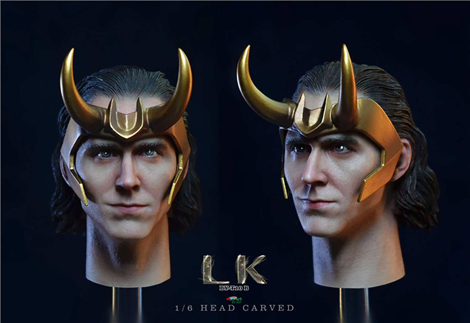 BY-ART 1/6 BY-T10 Loki Tom Hiddleston Head Carved With Helmet Fit 12 ...