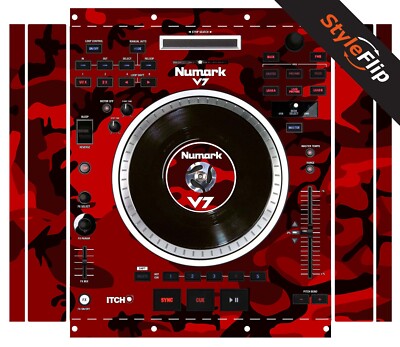 Numark V7 Skin | Color Red Camo | Protective Decal | StyleFlip Skins | eBay