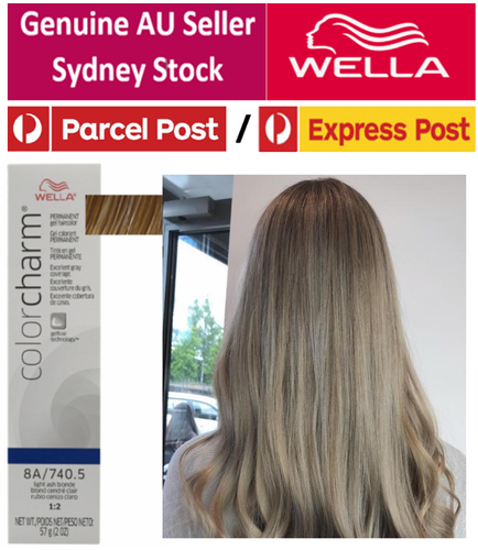 FREE POST Wella Color Charm Gel Permanent Dye 8A Light Ash Blonde Grey ...