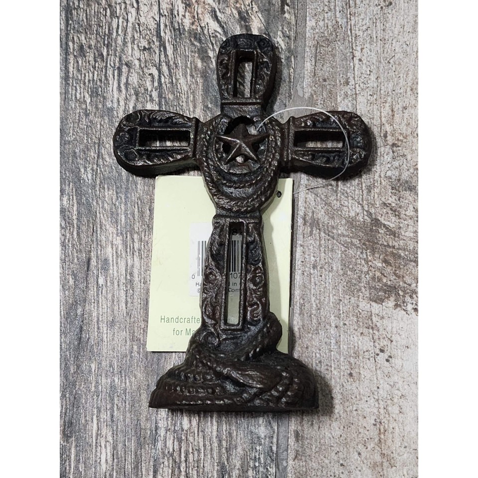 New Black Cast Iron Free Standing Cross Rustic Decorative | eBay