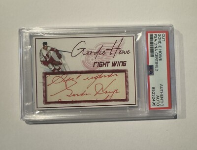 Gordie Howe autograph Cut card. HOF. PSA | eBay