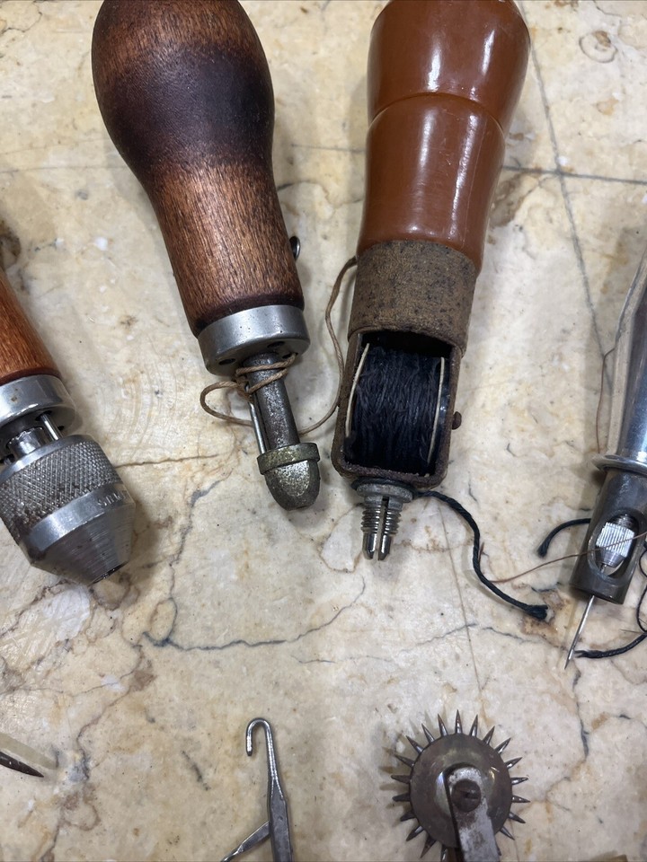 Vintage Leather Craft Tools Kit Stitching Sewing Toolings | eBay