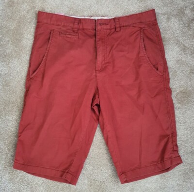 Mens Burgundy Chino Shorts 32W Soul Cal & Co (no button) | eBay UK