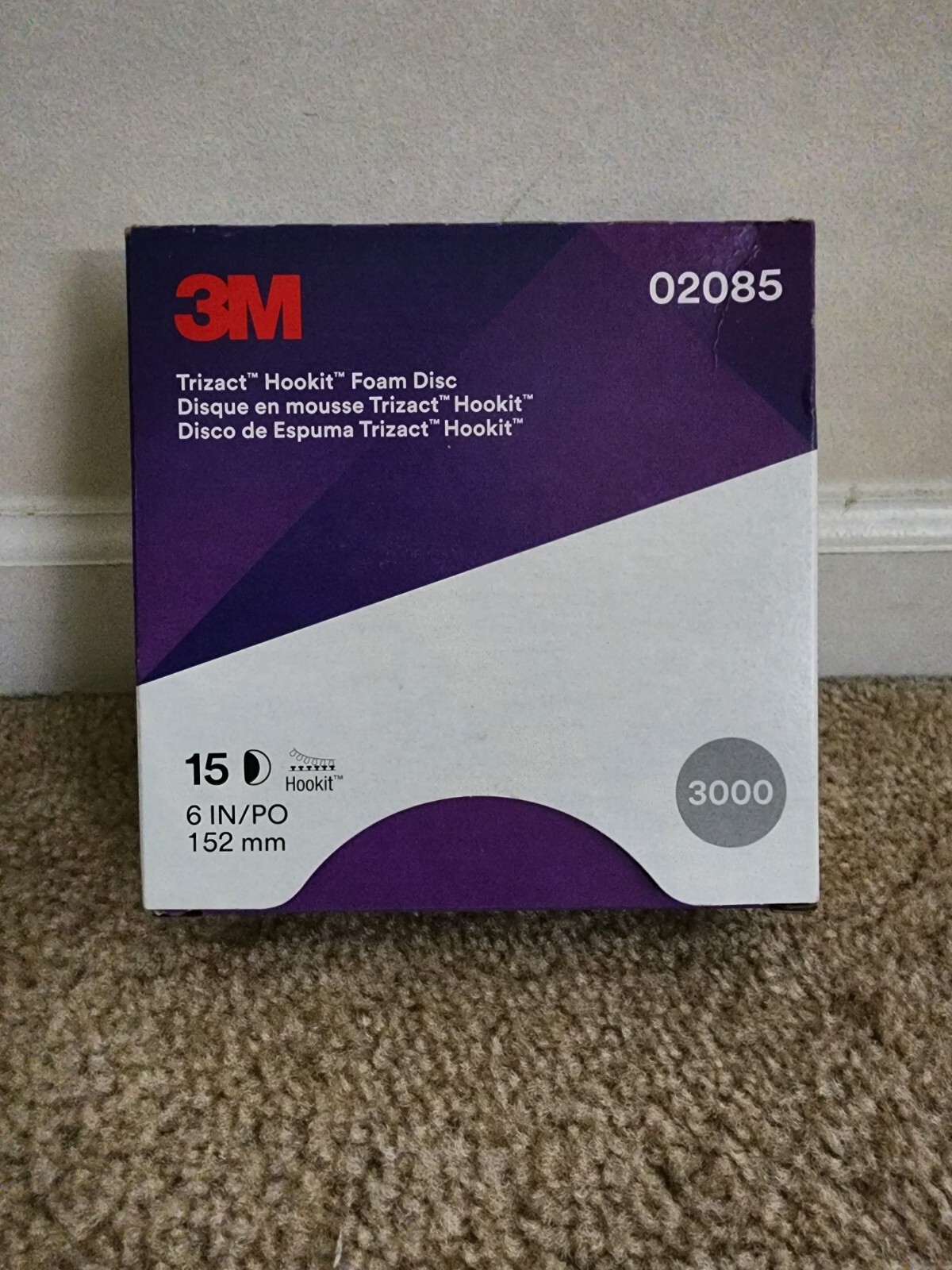 3M Trizact 02085 P3000 Grit 6" Hookit Foam Discs (1 Disc) FAST SHIPPING ...