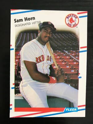 1988 Fleer #355 Sam Horn Red Sox Designated Hitter Baseball Card Mint ...