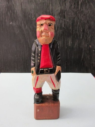 Vintage Hand Carved Wooden Sailor with peg leg - Nautical Figures Folk ...