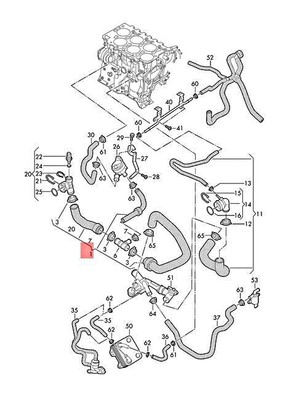 Genuine VW Atlas Coolant Hose With Quick Release Coupling 3QF122051G | eBay