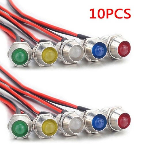 10pcs 12V LED Indicator Light Car-Dash Lamp Bulb Car Truck Boat ...