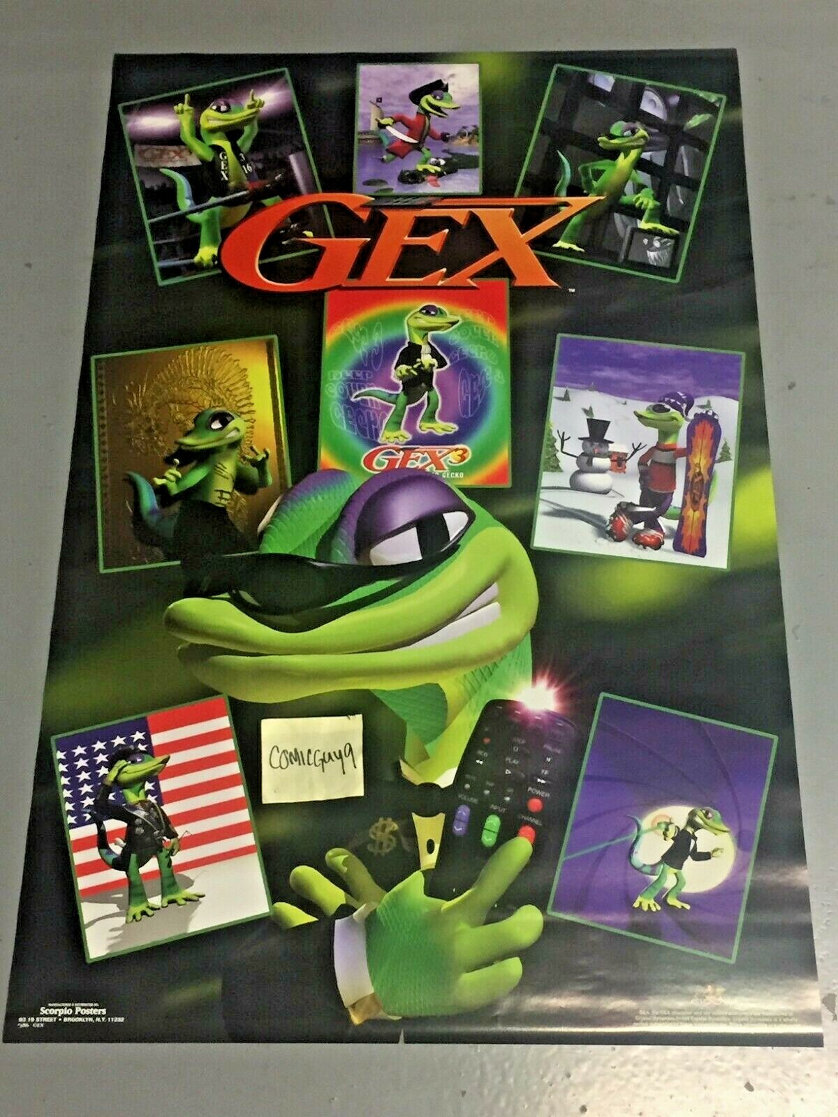 1999 Gex 3 Gecko poster (unused) Brand New condition 23x35 inches | eBay