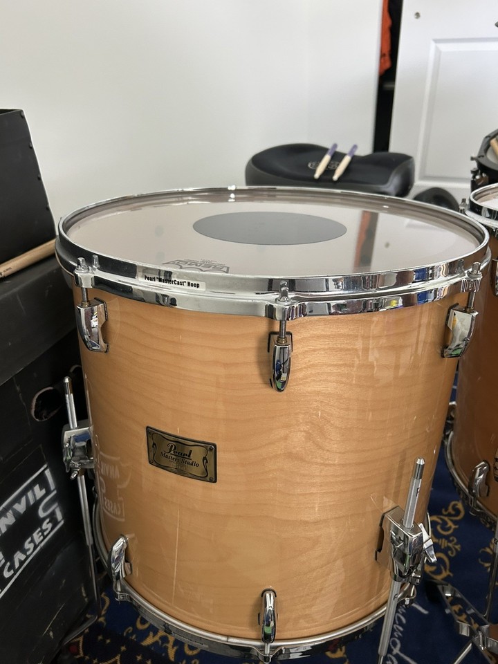 Pearl Masters Studio BRX Birch 4 Piece Drum Kit- 12, 16, 18, 22 W/Cases ...