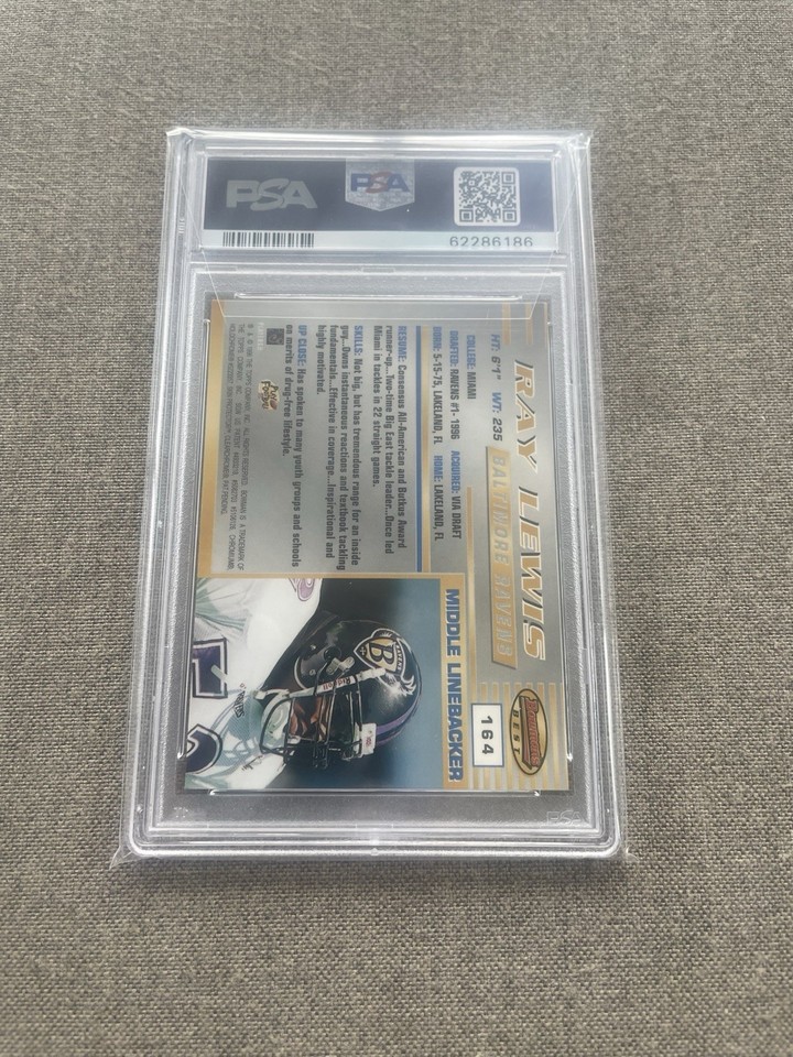 PSA 8 1996 Bowman’s Best #164 Ray Lewis Rookie | eBay
