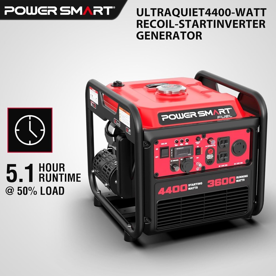 PowerSmart DL5040 4400-Watt Portable Generator with Inverter Technology ...